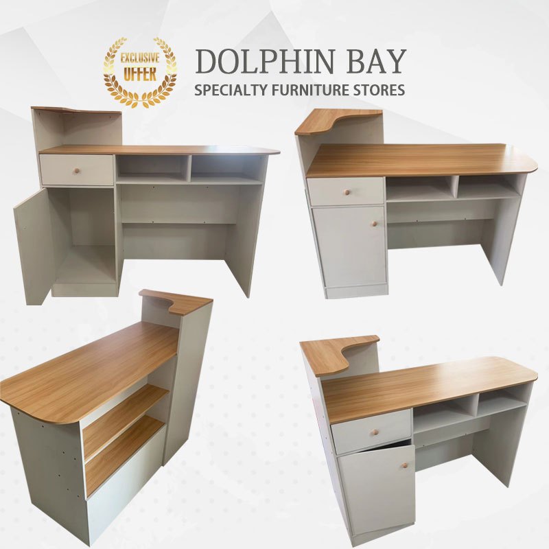 (COD)Simple modern convenience store front desk, reception desk, small ...