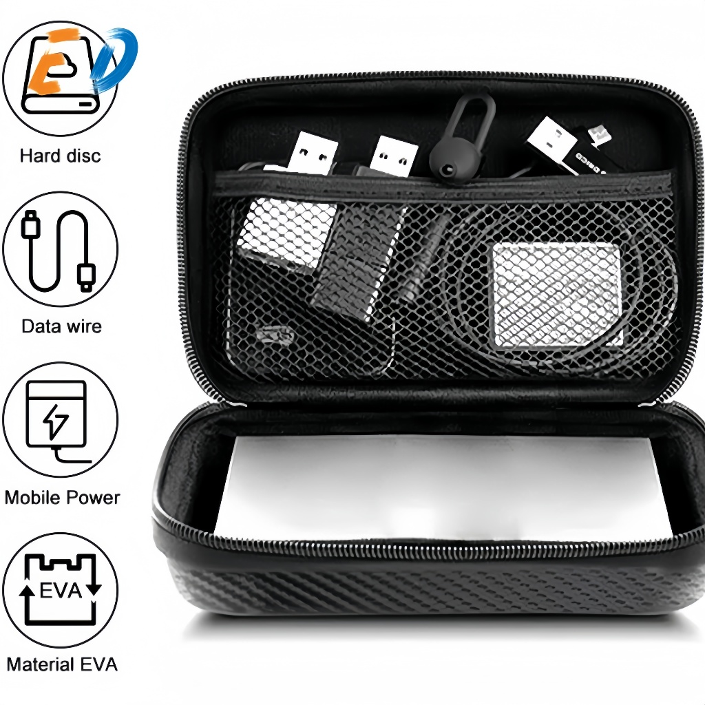 Portable Cable Storage Pouch Gadget Bag Waterproof HDD U Disk USB Pouch ...