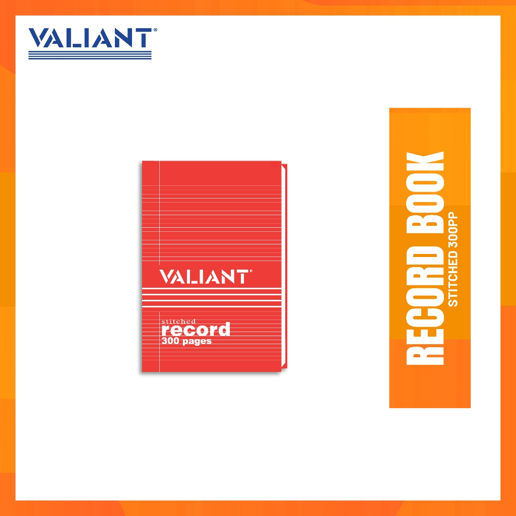 Valiant Record Book Stitched 300 Pages | Shopee Philippines