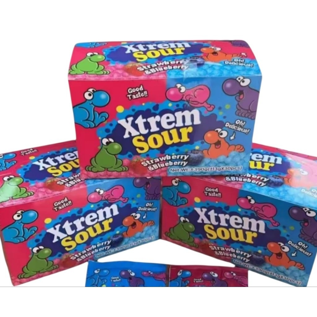 Extreme Sour Candy 30pcs/strawberry & blueberry | Shopee Philippines