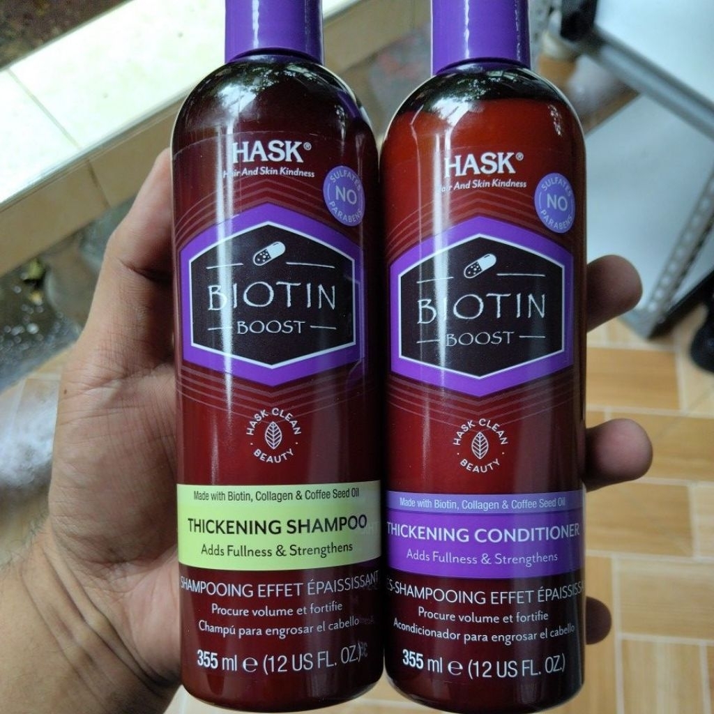 Hask Biotin Boost Shampoo | Conditioner 355ml | Shopee Philippines
