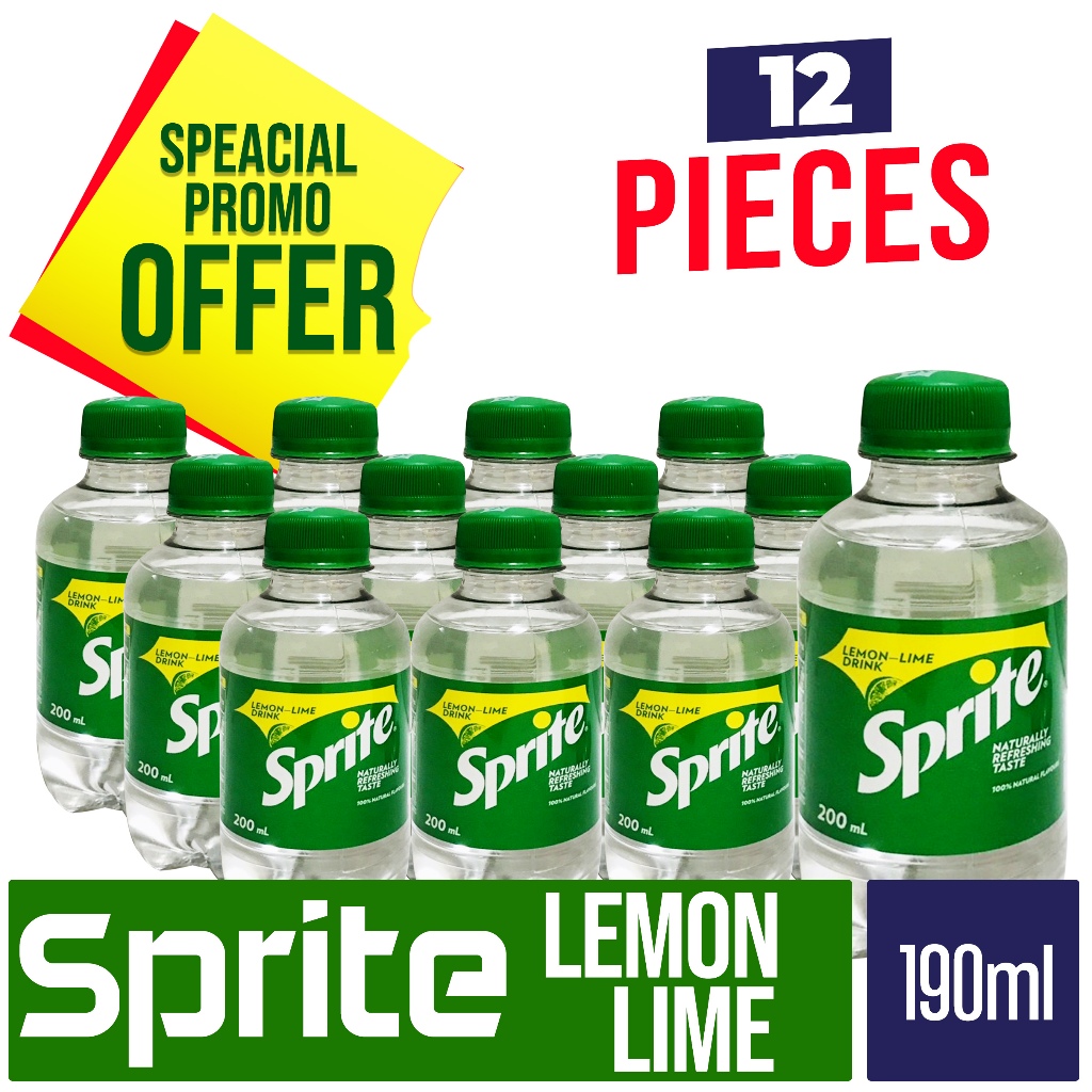 Sprite lemon Lime 190ml - Buy 12 Get 1 FREE | Shopee Philippines
