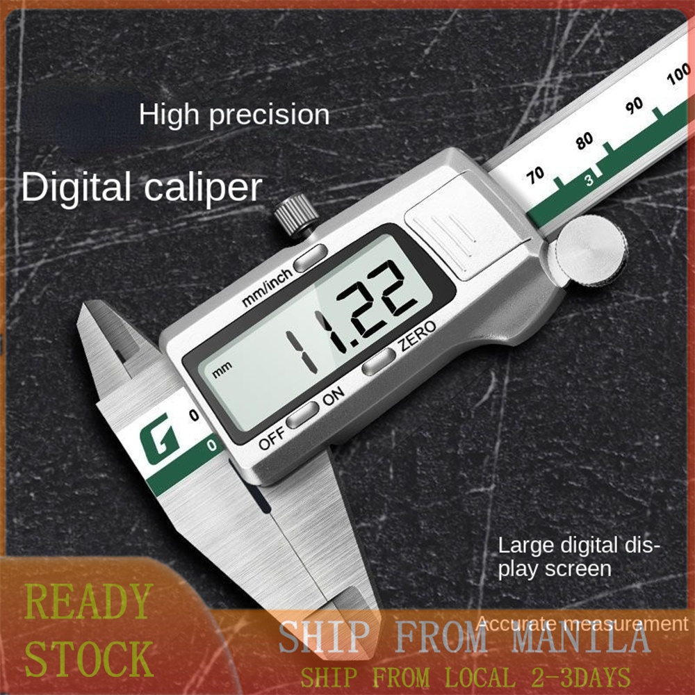 Stainless Steel LCD Digital Vernier Caliber MM/Inch 150mm Metal Caliper ...
