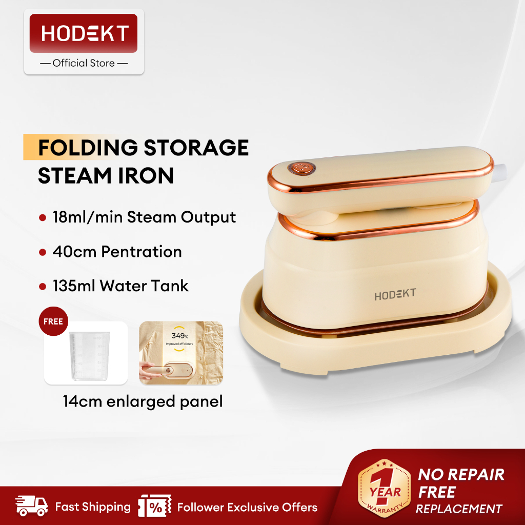 HODEKT 2 In 1 Dry Flat Steam Iron Foldable Steam Ironing Machine ...