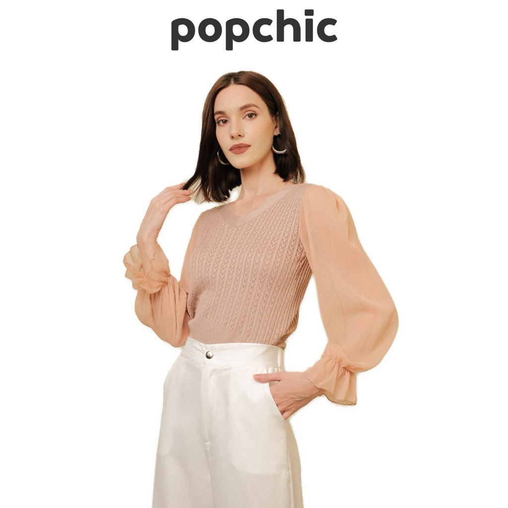 CURTIS TOP IN NUDE [POPCHIC] | Shopee Philippines