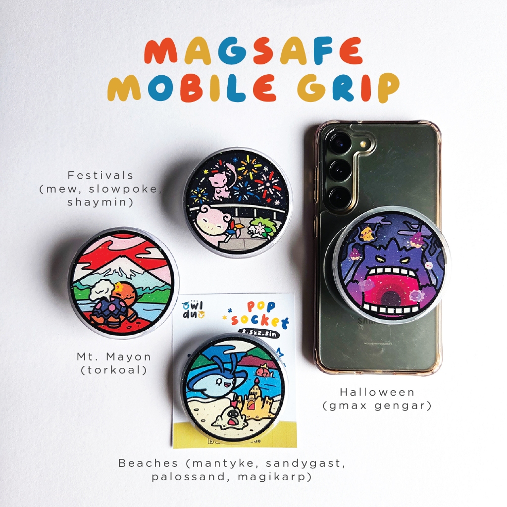 Pokemon Inspired Magnetic Magsafe Phone Grip / Grip Tok | Shopee ...