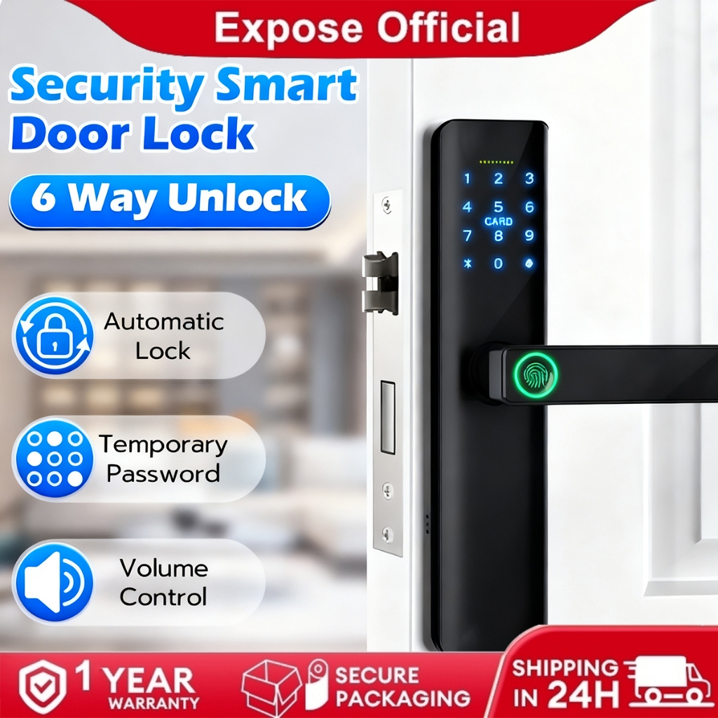 Expose Smart Lock Fingerprint Card Passcode Electronic Biometric ...