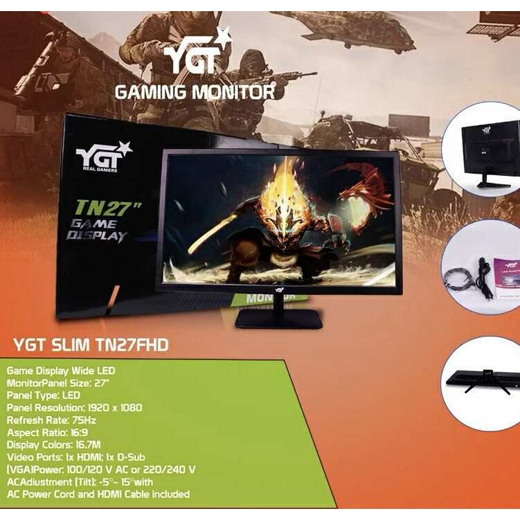 YGT 19inch 20inch Game Display Wide High-Resolution SLIM LED Monitor ...