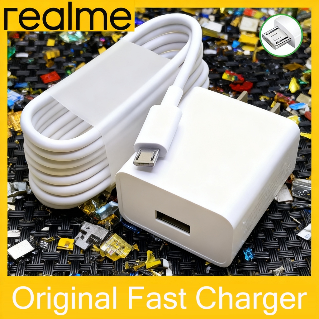 Realme Charger Original Fast Charger 18W Micro USB/Type-C Cable 2IN1 ...
