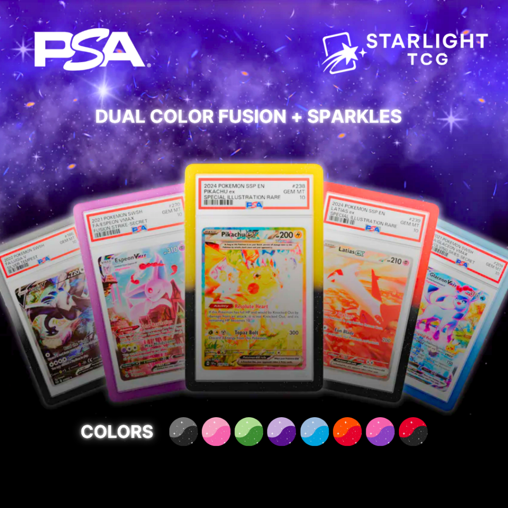 PSA Graded Guard Dual Color + Sparkles | Radiant - Slab Bumper Case ...