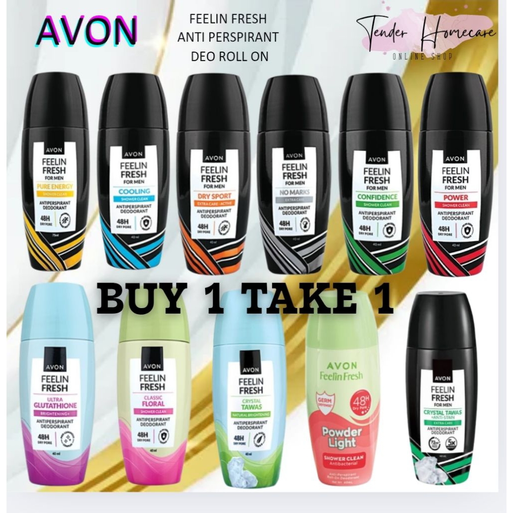 AVON FEELIN FRESH ANTI PERSPIRANT DEO ROLL ON 40ML BUY 1 TAKE 1 ...