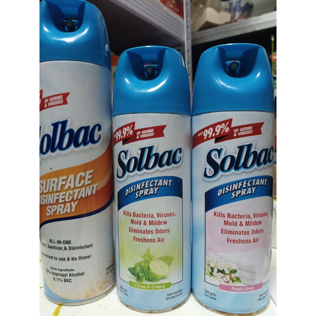 Solbac surface cleaner , sanitizer,disinfectant spray 500ml/ 300ml ...
