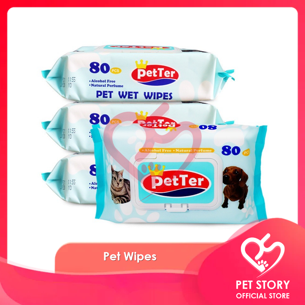 Petter Gentle Pet Wipes 80pcs./pack [PET STORY] | Shopee Philippines