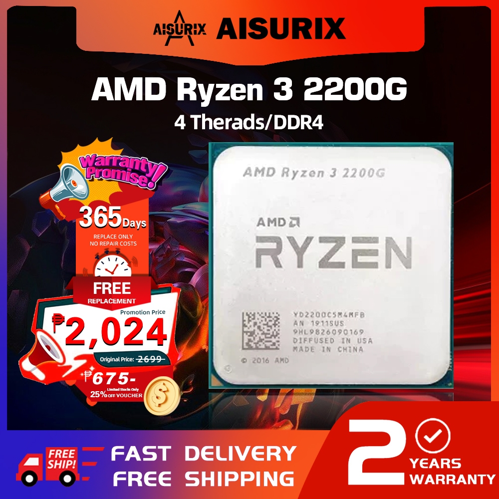 AISURIX R3 2200G AMD Ryzen 3 2200G Socket AM4 Desktop Processor 4-Core ...