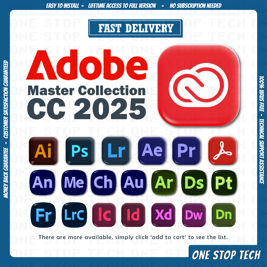 [Lifetime] Adobe Master Collection CC 2025 | Windows and MacOS | Shopee ...