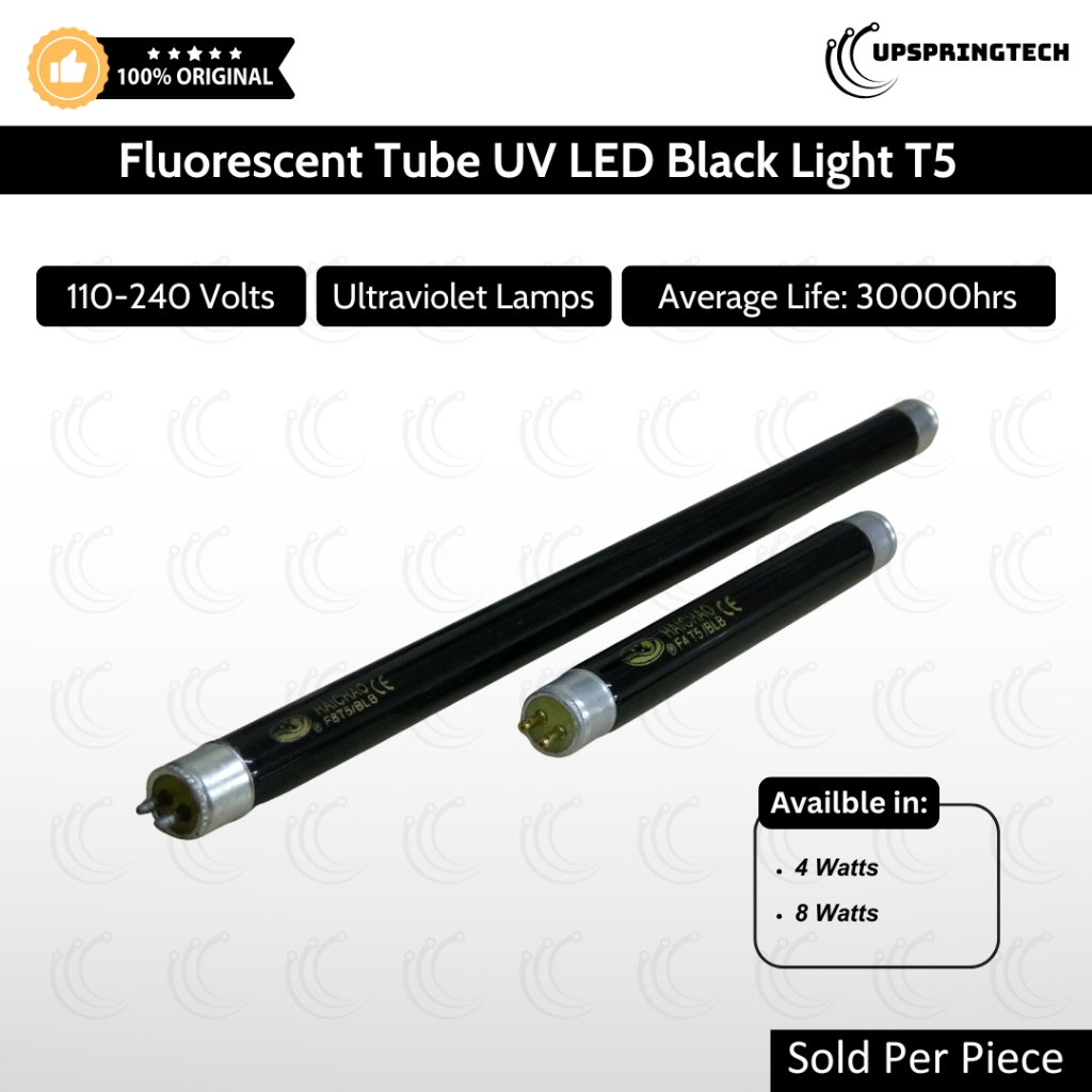 UV LED Black Light T5 Tube Fluorescent Lamp FT-4W / FT-8W UVA Violet ...
