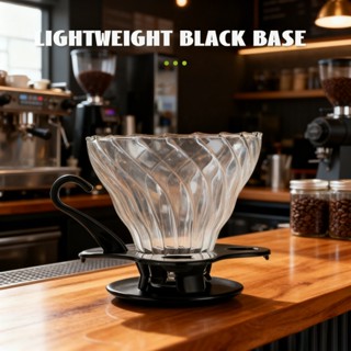 VOLKAFE Coffee Filter Dripper High borosilicate glass V60 Pour Over ...