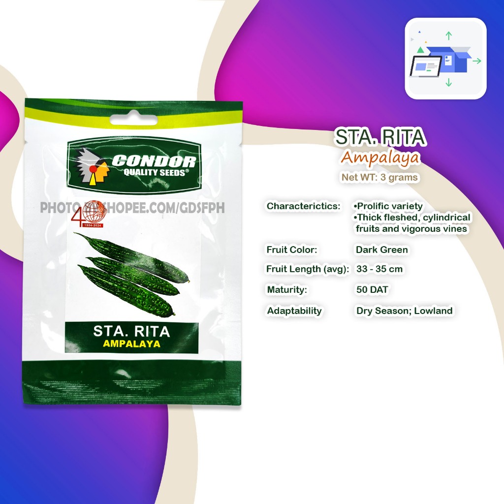 Condor Vegetable Seeds Ampalaya Sta Rita gds41207 | Shopee Philippines