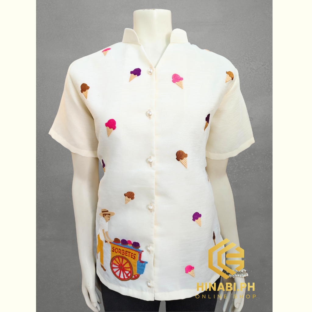 Premium Short Sleeve Ladies Barong, Jusilyn with Double Lining ...