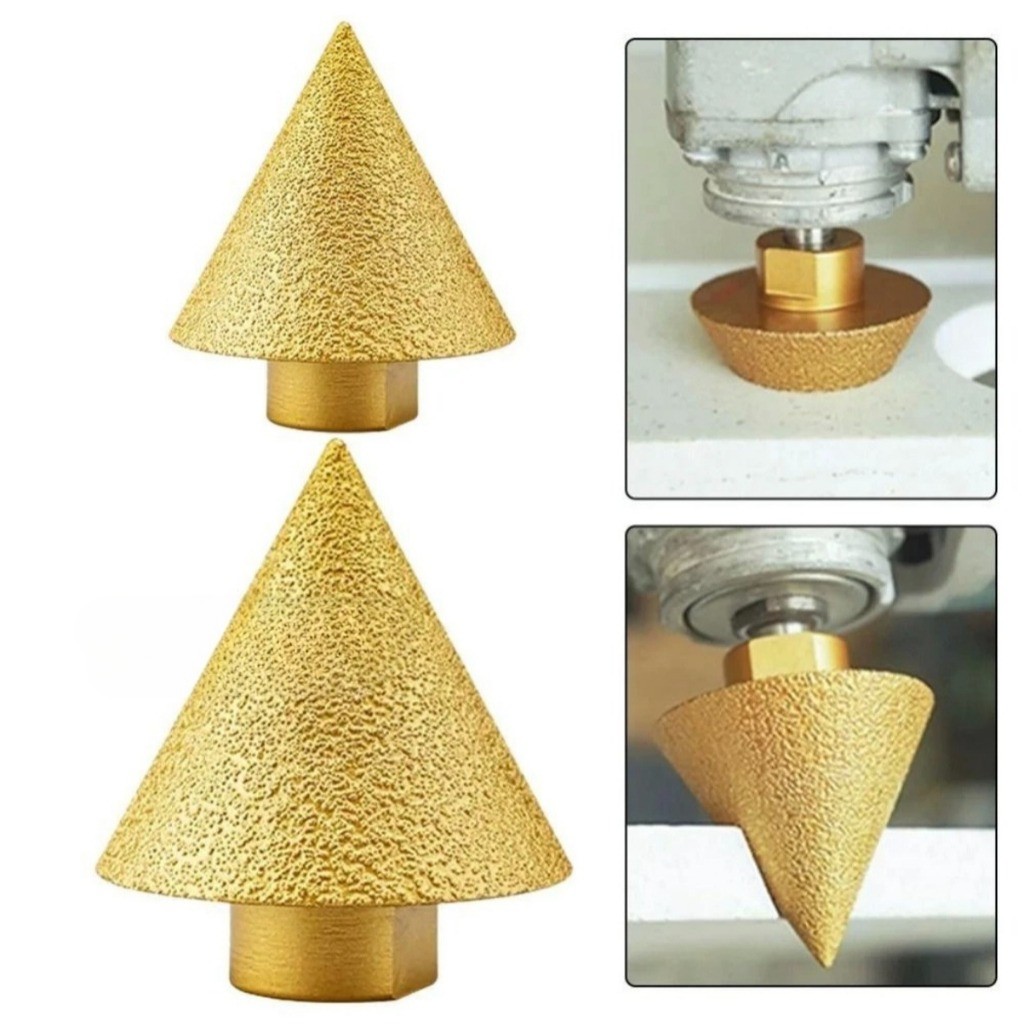 38/50mm Diamond Beveling Chamfer Bit M10 Thread Punching & Expanding ...