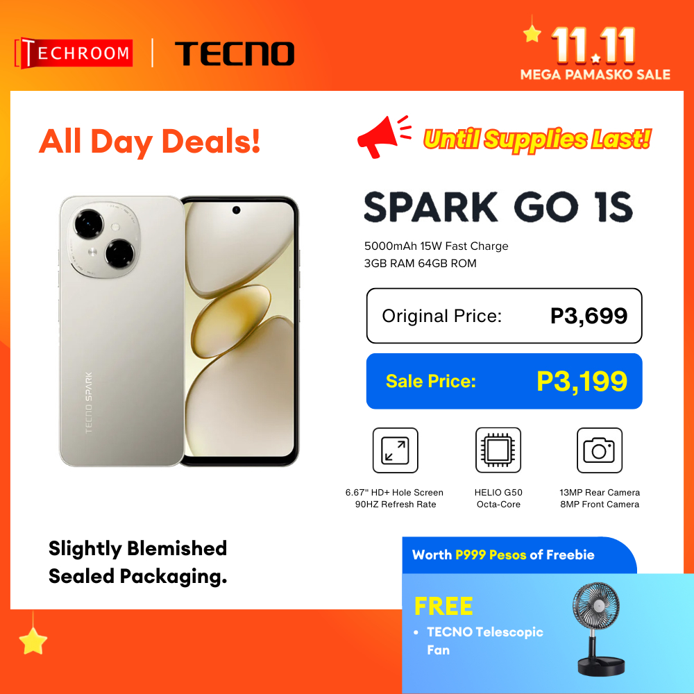 [MINOR DENTED BOX] TECNO SPARK GO 1/S | 720x1600 HD+ Display | 5000mAh ...