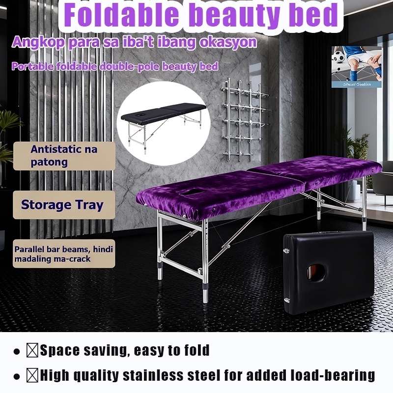 【COD】Foldable Sturdy Comfortable Beauty Bed Massage Bed Spa Facial ...