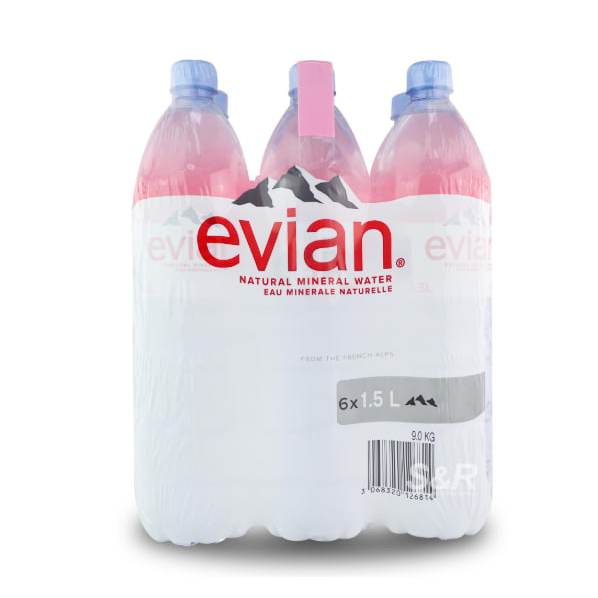 Evian Natural Mineral Water (1.5L x 6pcs) | Shopee Philippines