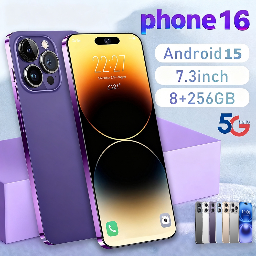 2025 i16 phone 5G 256GB+512GB Cellphone 6.8 Inch HD 5G Sale SmartPhone ...