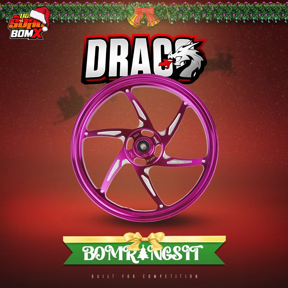 Bom Rangsit BomX Draco Cnc Mags14s 6 SPOKES Motor Accesory | Shopee ...