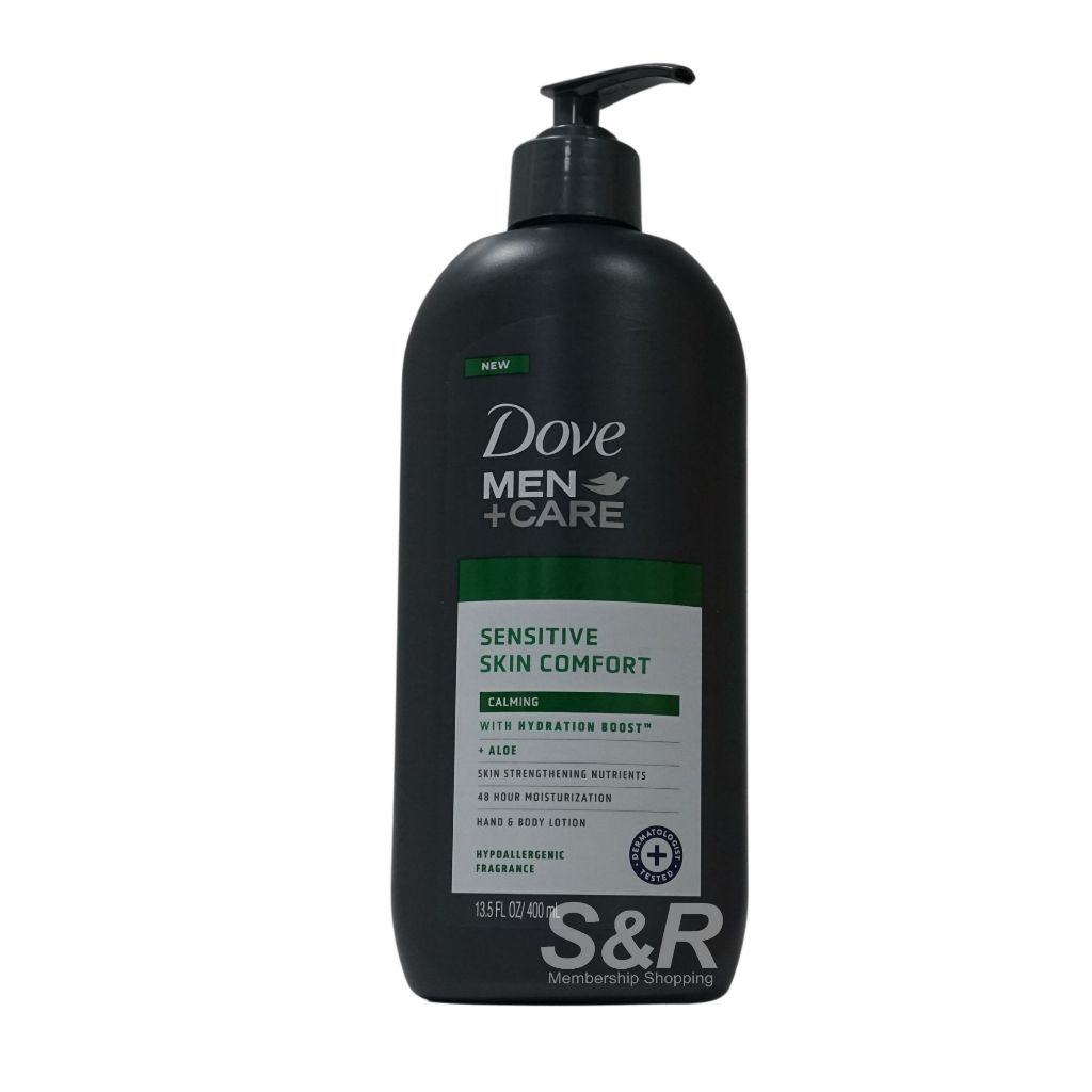 Dove Men+Care Calming Sensitive Skin Comfort Hand & Body Lotion 400mL ...