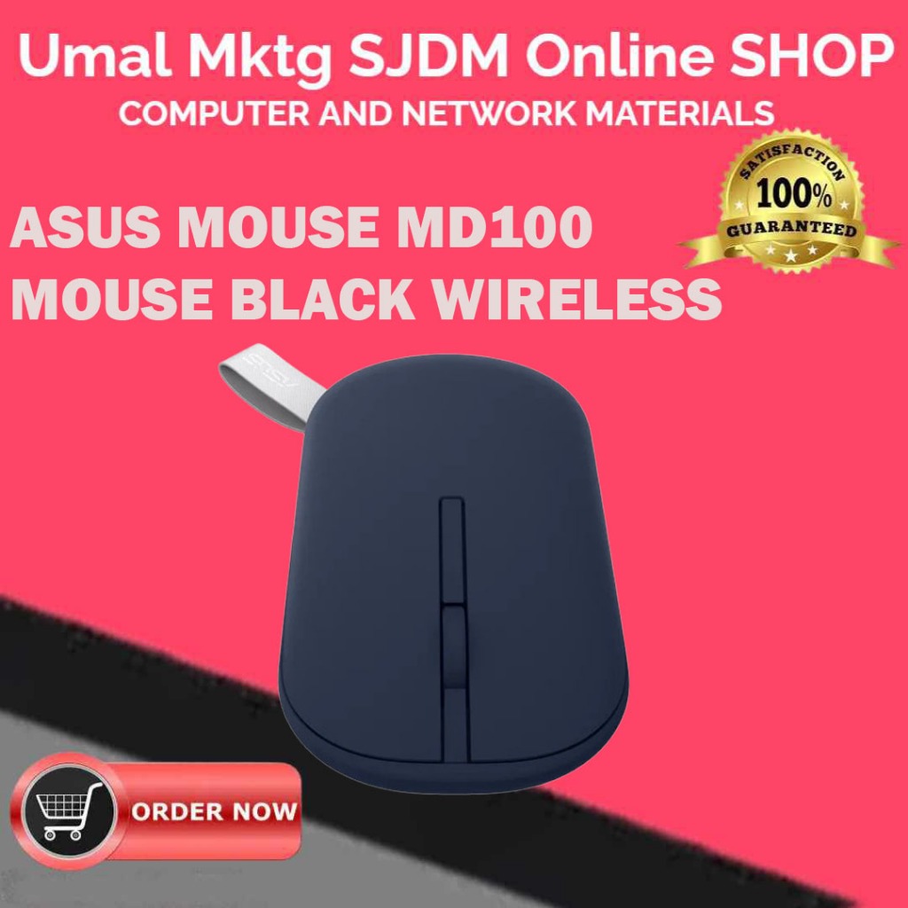 ASUS MOUSE MD100 MOUSE BLACK WIRELESS | Shopee Philippines