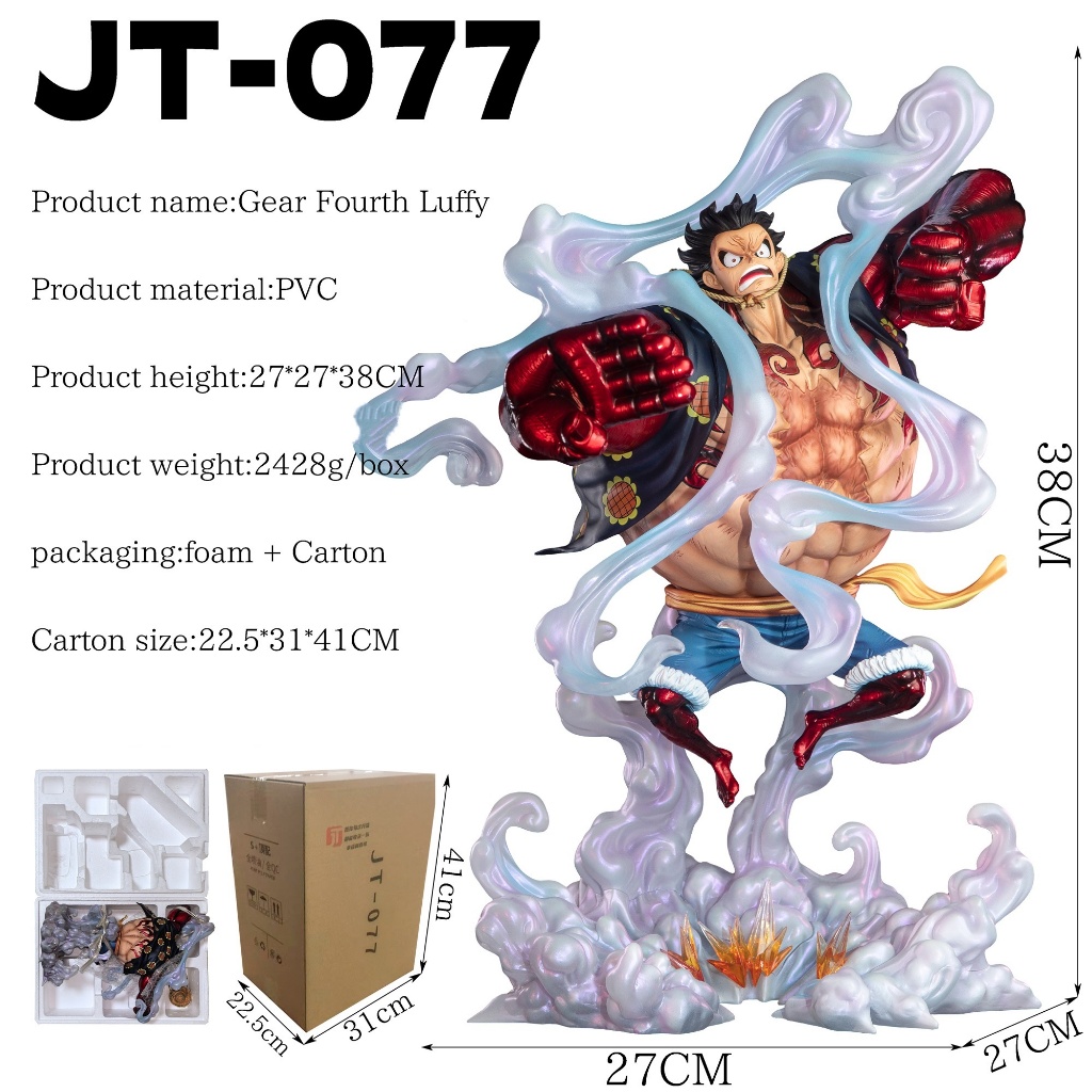 JT-077 One Piece Luffy Gear Fourth Luffy 4th Gear 38cm Collectible ...
