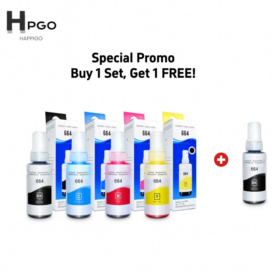 BUY 4 GET 1! Refill ink set 664 set Compatible For Epson L120 L121 L101 ...