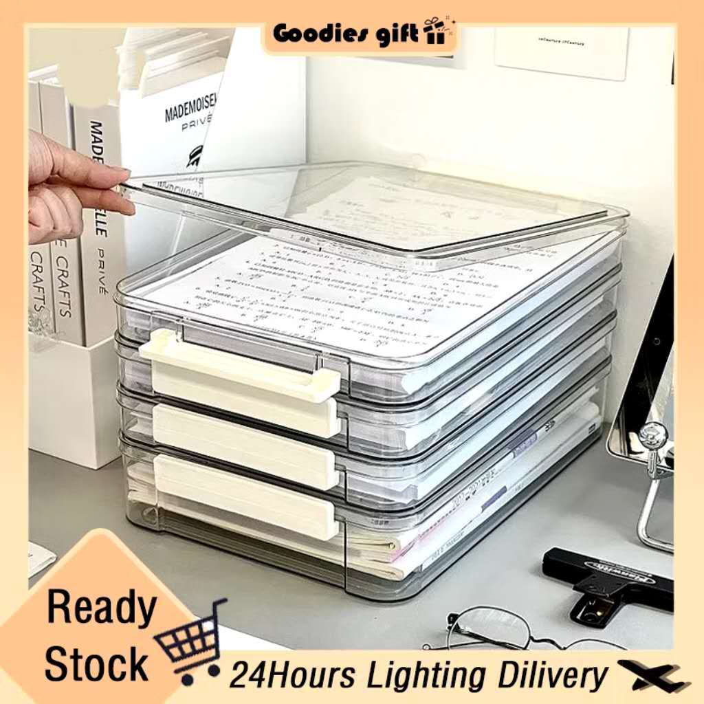 Paper Organizer Stackable Storage Box Desktop Storage Document ...