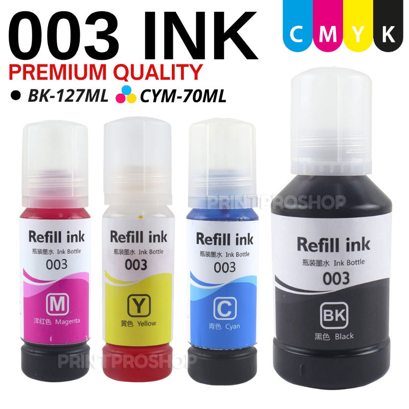 003 Refill Ink 127ml black for L1110 L3110 L3210 L5290 L3250 etc ...
