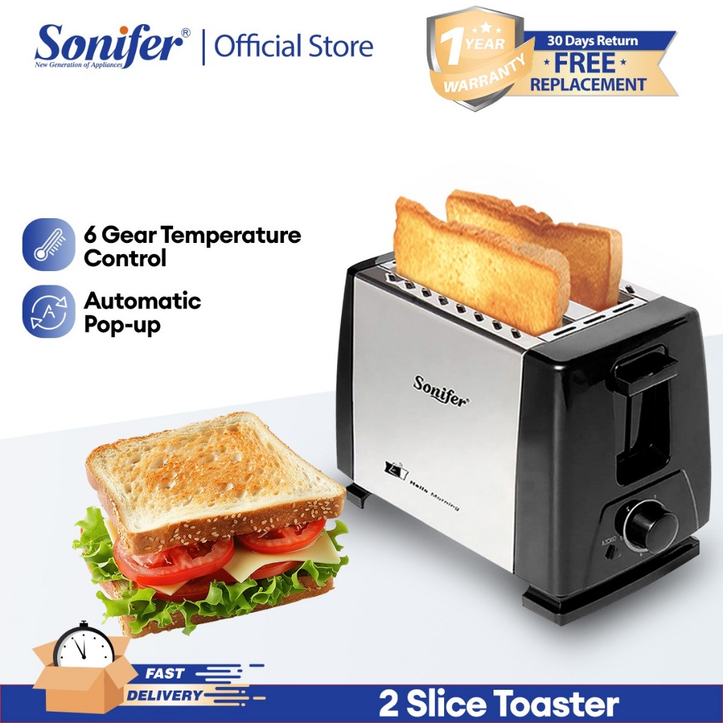 Sonifer home kitchen bread toaster 2 sliceExtra-Wide Slot Toaster ...