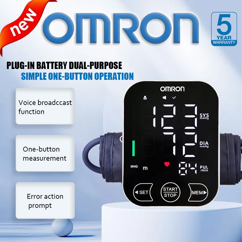 Omron Medical Portable Digital Blood Pressure Monitor with LCD and ...