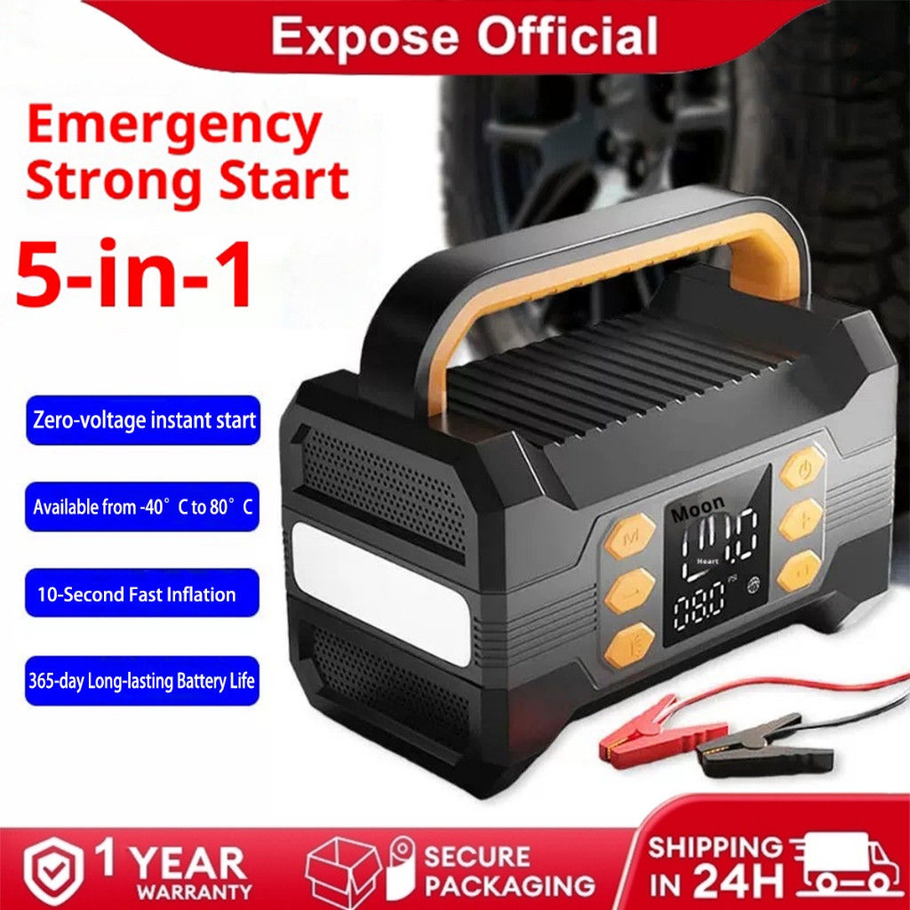 Expose Car Jump Starter With Air Pump 10000mAh 12v Car battery jump ...