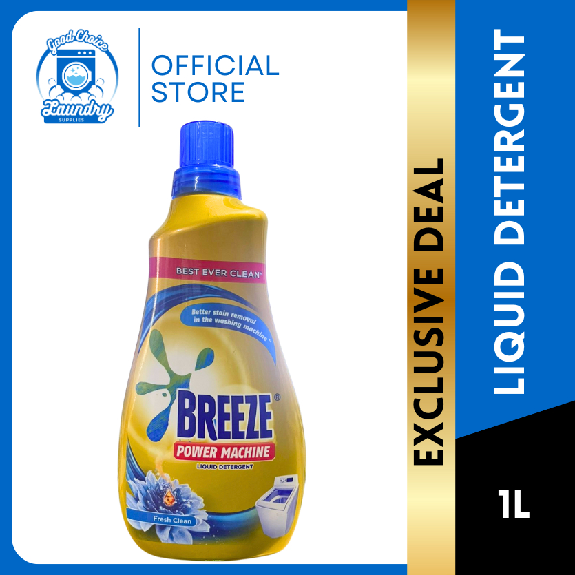 Breeze Liquid Detergent Power Machine Fresh Clean1L | Shopee Philippines