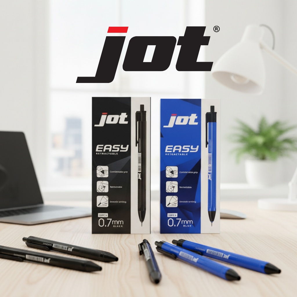 JOT Easy Ballpen Retractable 0.7mm 12pcs (BOX) | Shopee Philippines