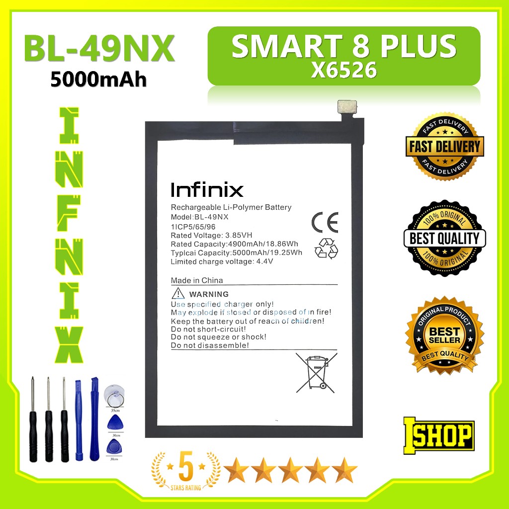 Ishop Battery for Infinix Smart 8 Plus | X6526 BL-49NX | Shopee Philippines
