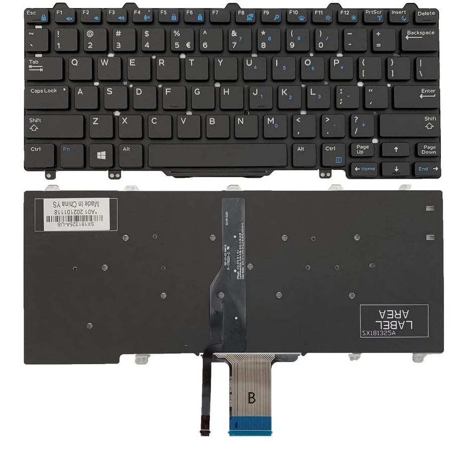 Laptop Keyboard For dell 3340 3350 5450 5480 5488 5490 5491 5495 7480 ...