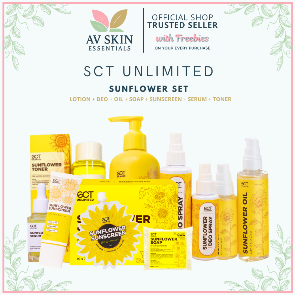 (COD) SCT Unlimited Sunflower Set (Oil, Soap, Lotion, Serum,Toner ...