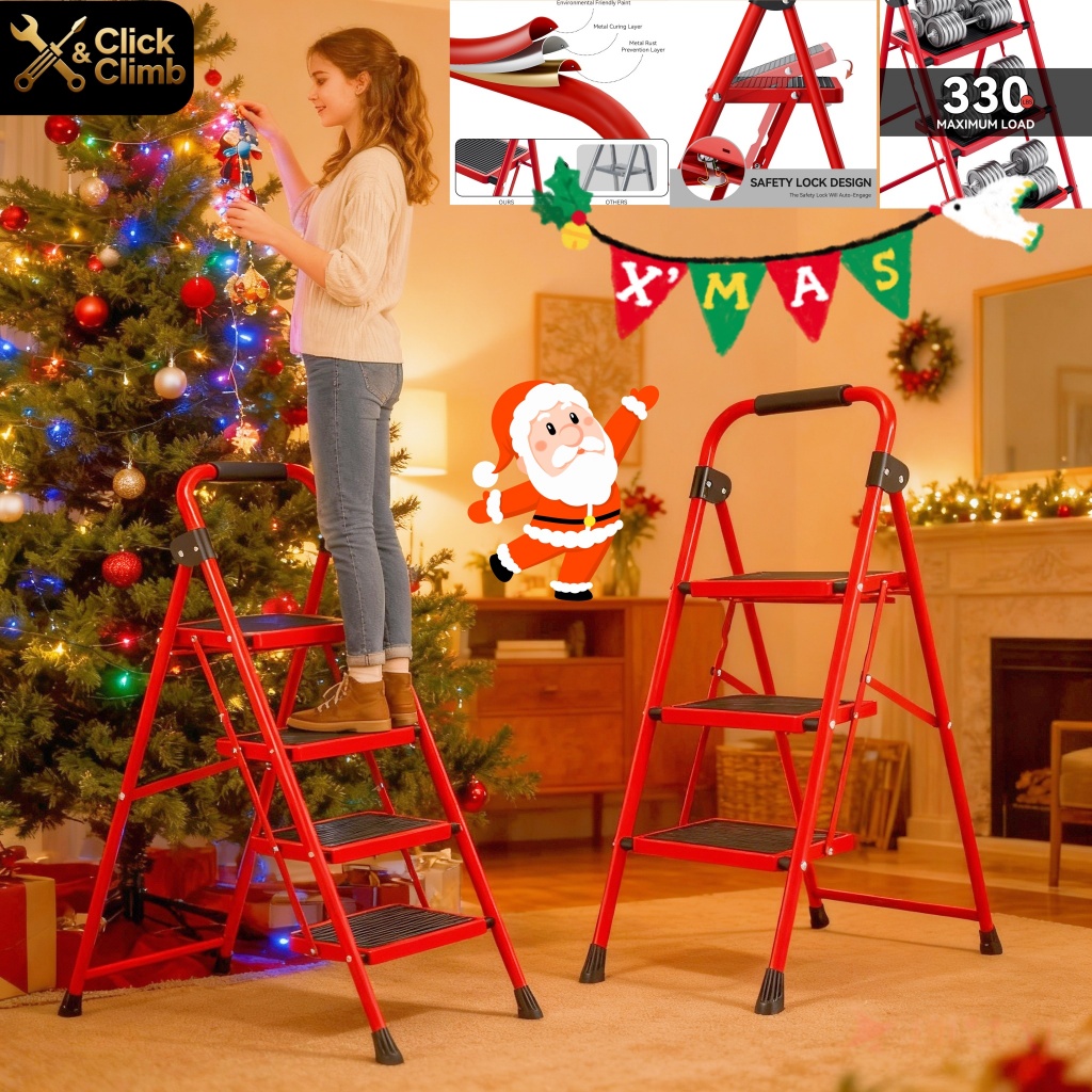 High Density Ladder Foldable Aluminum Heavy Duty 3-8 Step Ladder ...