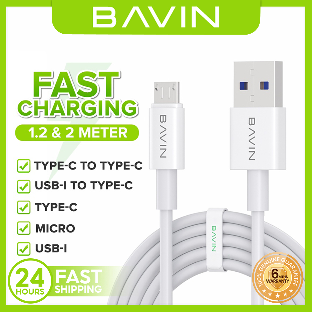 BAVIN CB253 60W 30W 18W 12W Fast Charging & Data Transfer 1.2 / 2m ...