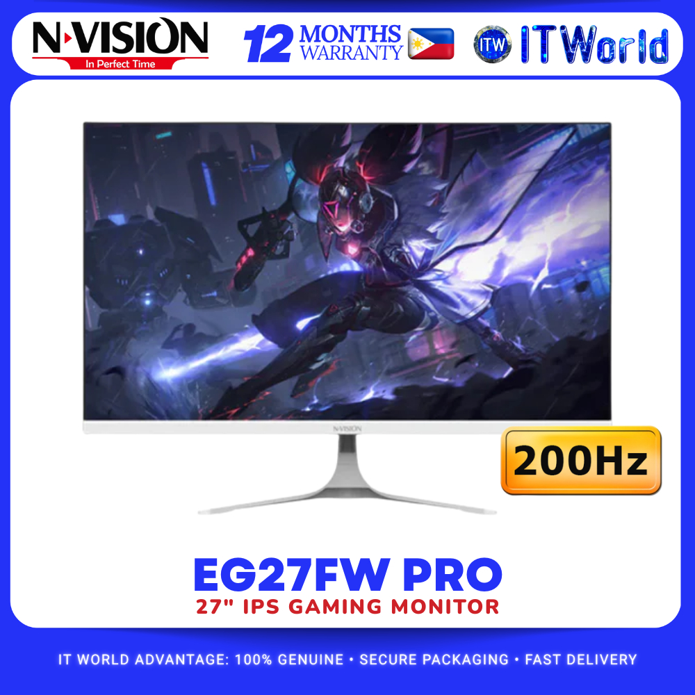 Nvision EG27FW PRO 27" 1920×1080 FHD 200Hz 1ms IPS Desktop Gaming ...
