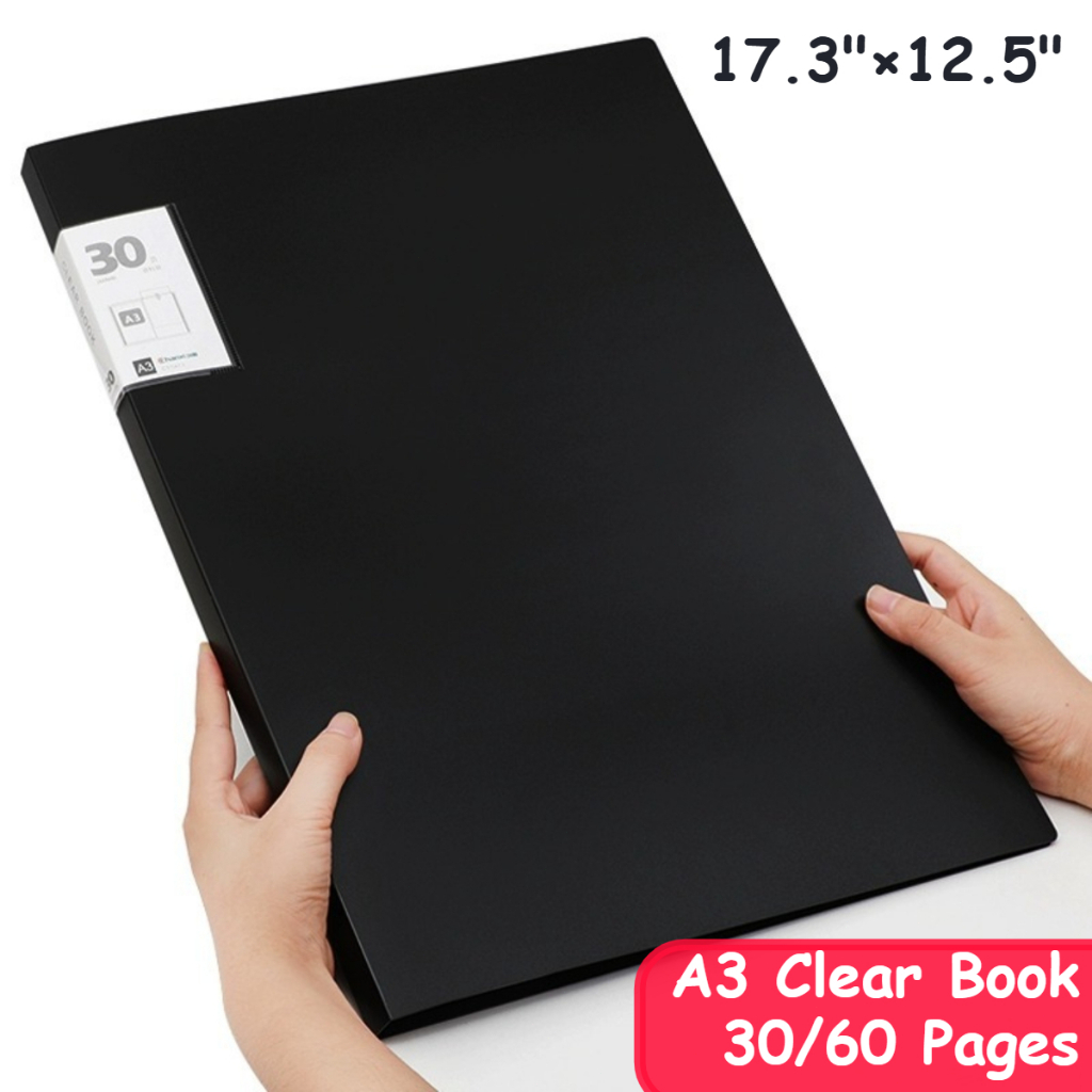 A3 Presentation Book 30/60 Clear Pockets Sleeves Protectors Art ...