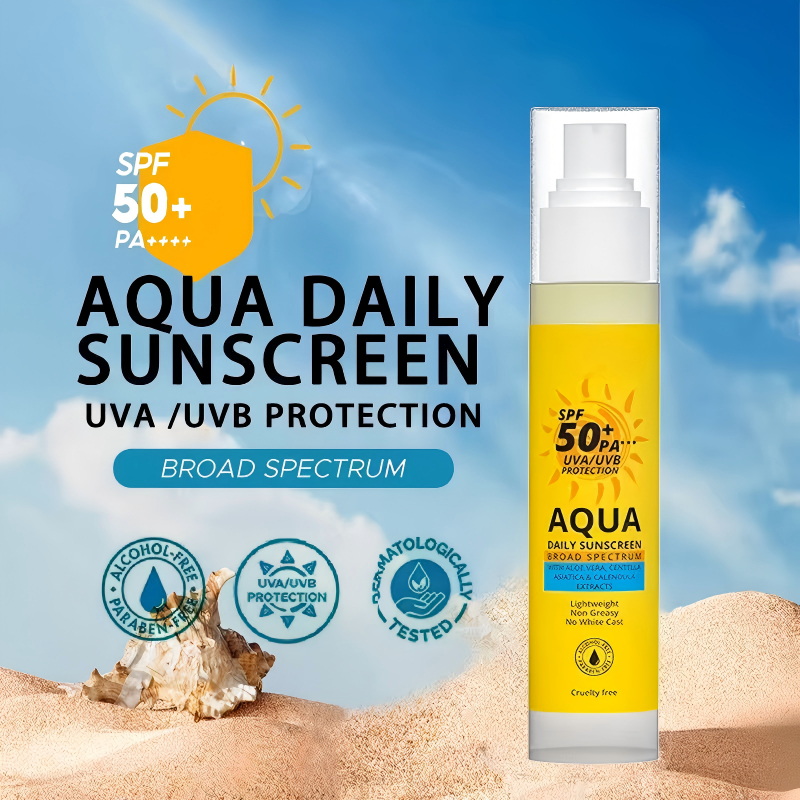 Aqua Daily Sunscreen SPF 50+ PA+++ 50ml | Whitening, Anti-Aging ...