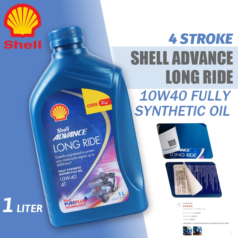 shell advance ultra 10w 40 scoote Oil 1 liter 4T shell long ride fully ...