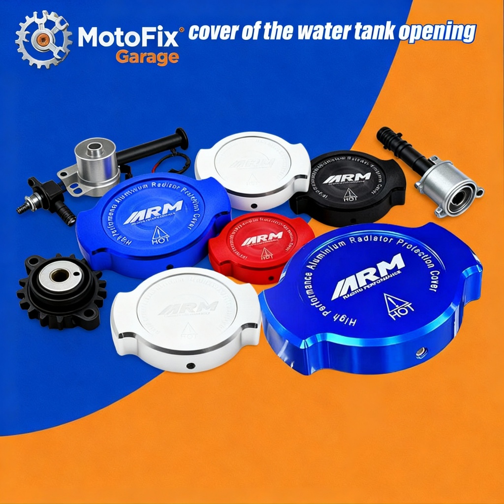 MotoFix Garage Arm Radiator Cap Cover Aluminum Full CNC Universal With ...